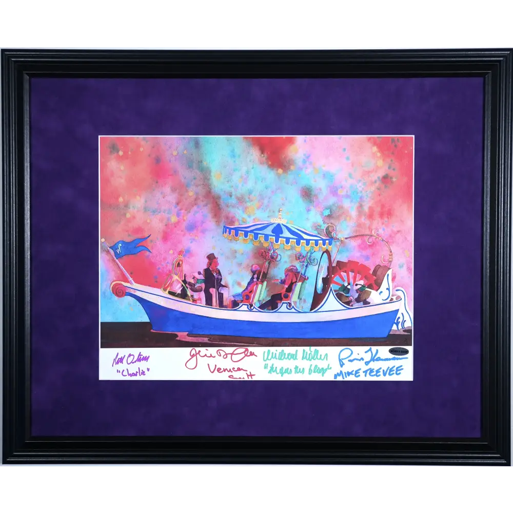 Framed Signed Kate Snow Boat Portrait Wonka Tunnel Art – Wonka Shop